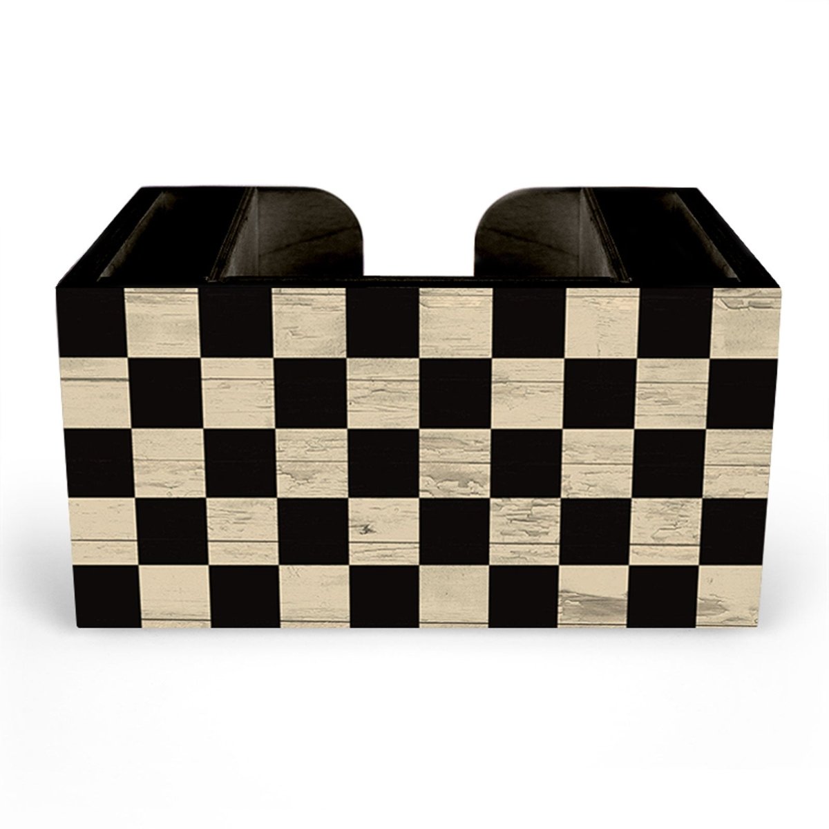Wooden Bar Caddy - Checkerboard — Bar Products