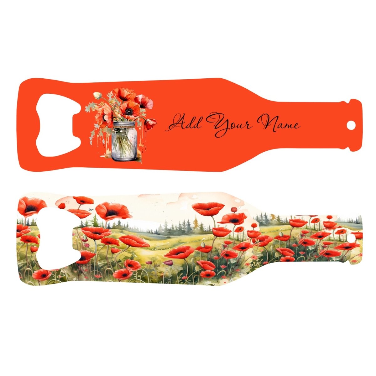 Customizable Bottle Shaped Bottle Opener - Add Your Name - Poppy — Bar ...