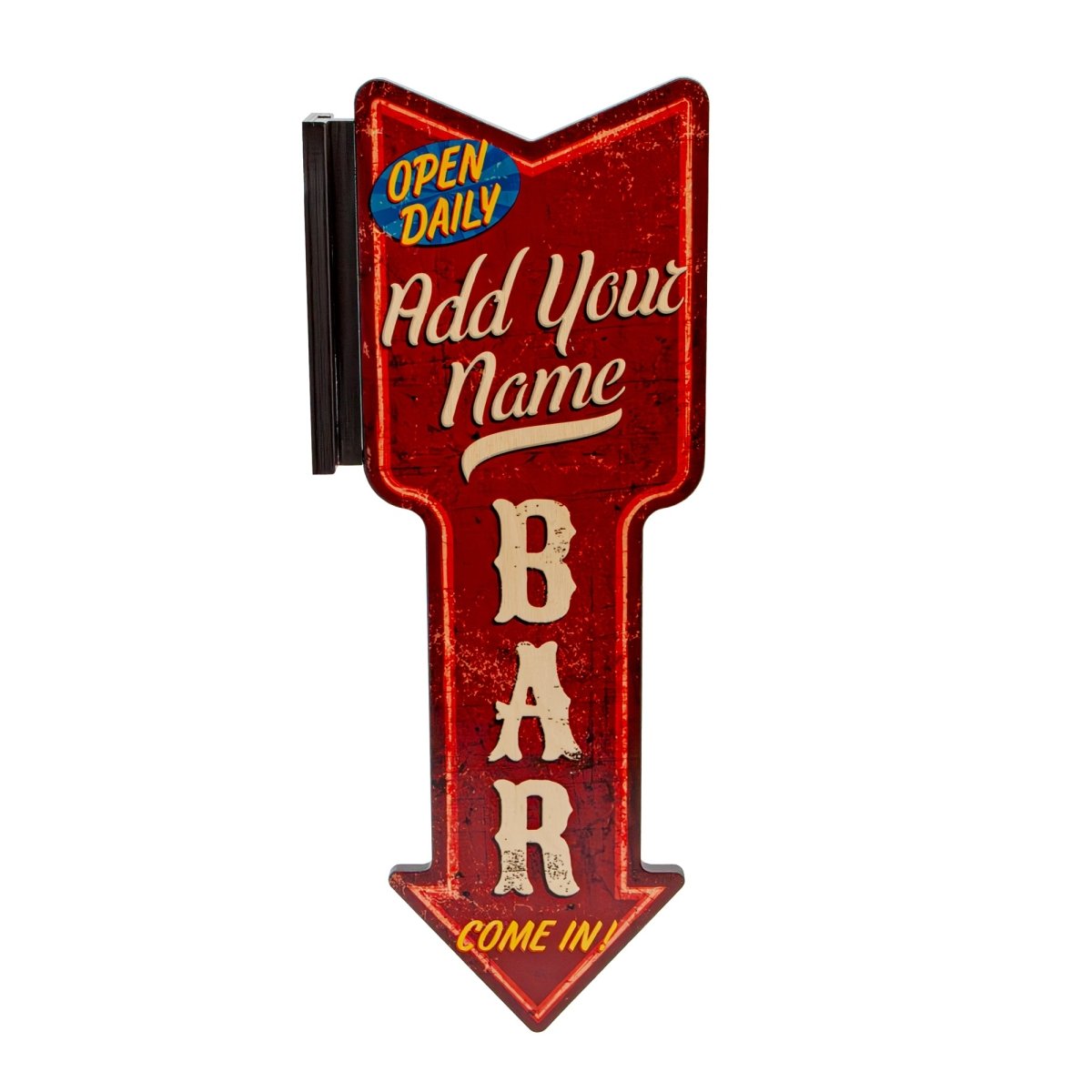 Customizable Vertical Hanging Wooden Arrow Sign Plaque - Vintage Bar ...
