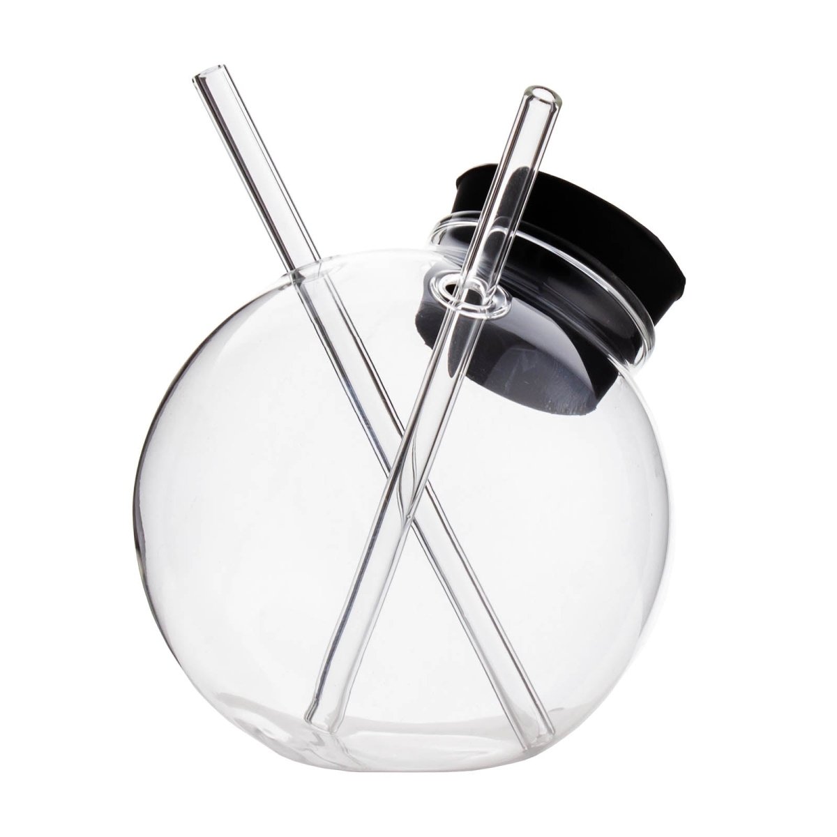 BarConic® Sphere Glass - 2 Straw - 9 ounce - Bar Products — Bar Products