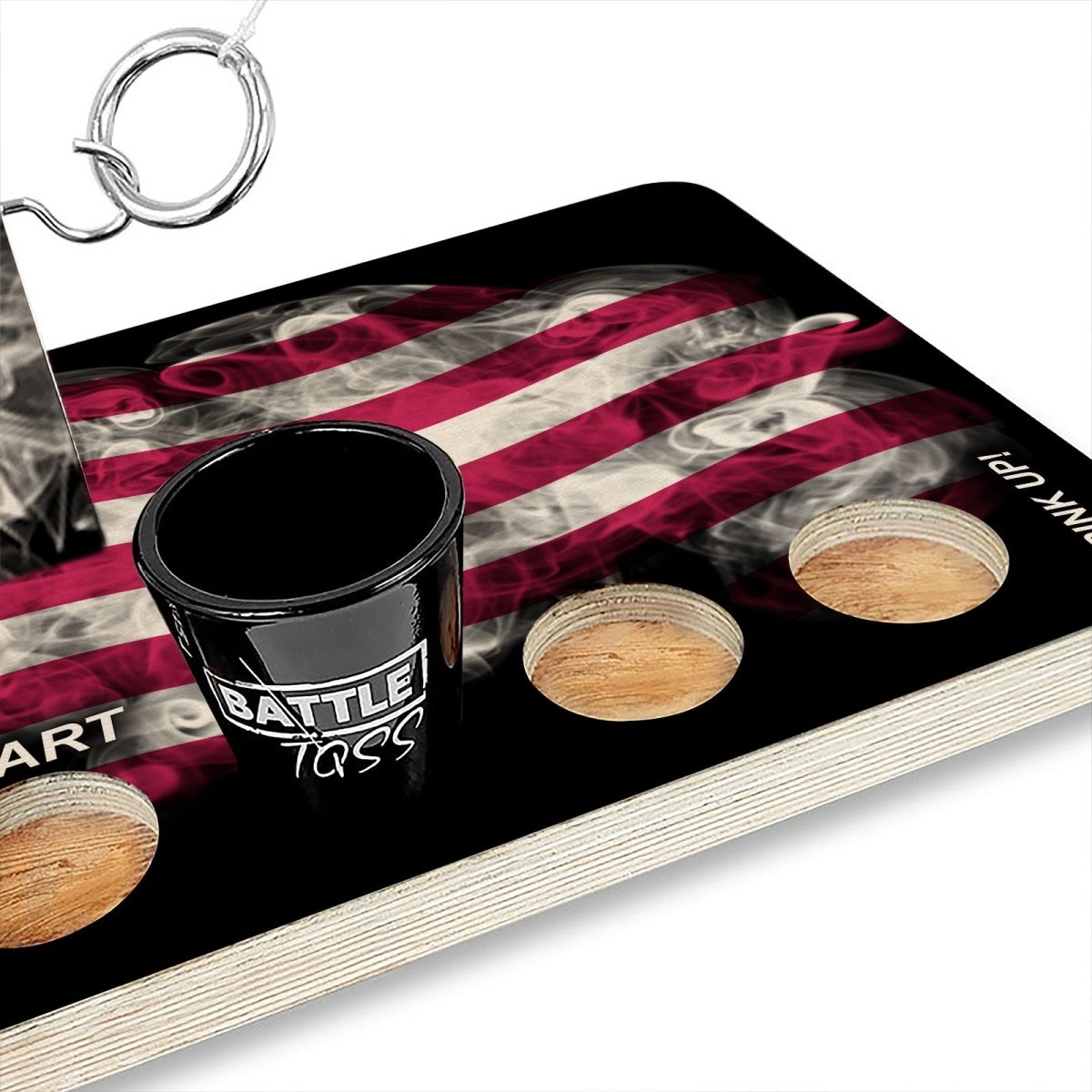 Battle Toss - 2 Player Ring Toss Game - American Flag Smoke — Bar Products