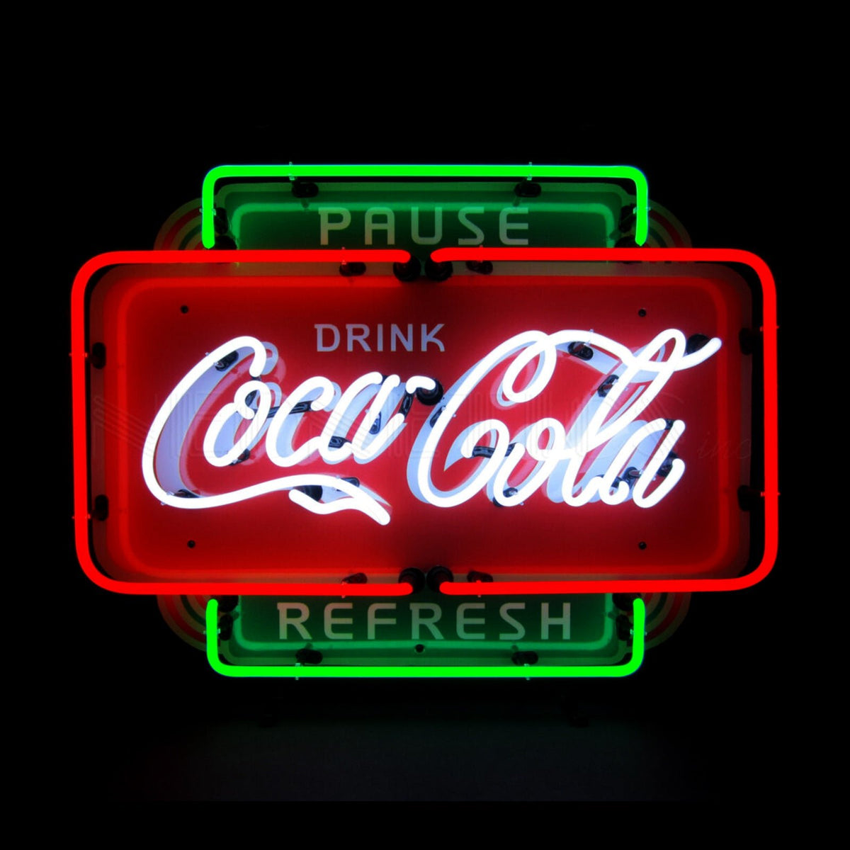 COCA-COLA Pause Refresh Neon Sign - Neon Sign — Bar Products