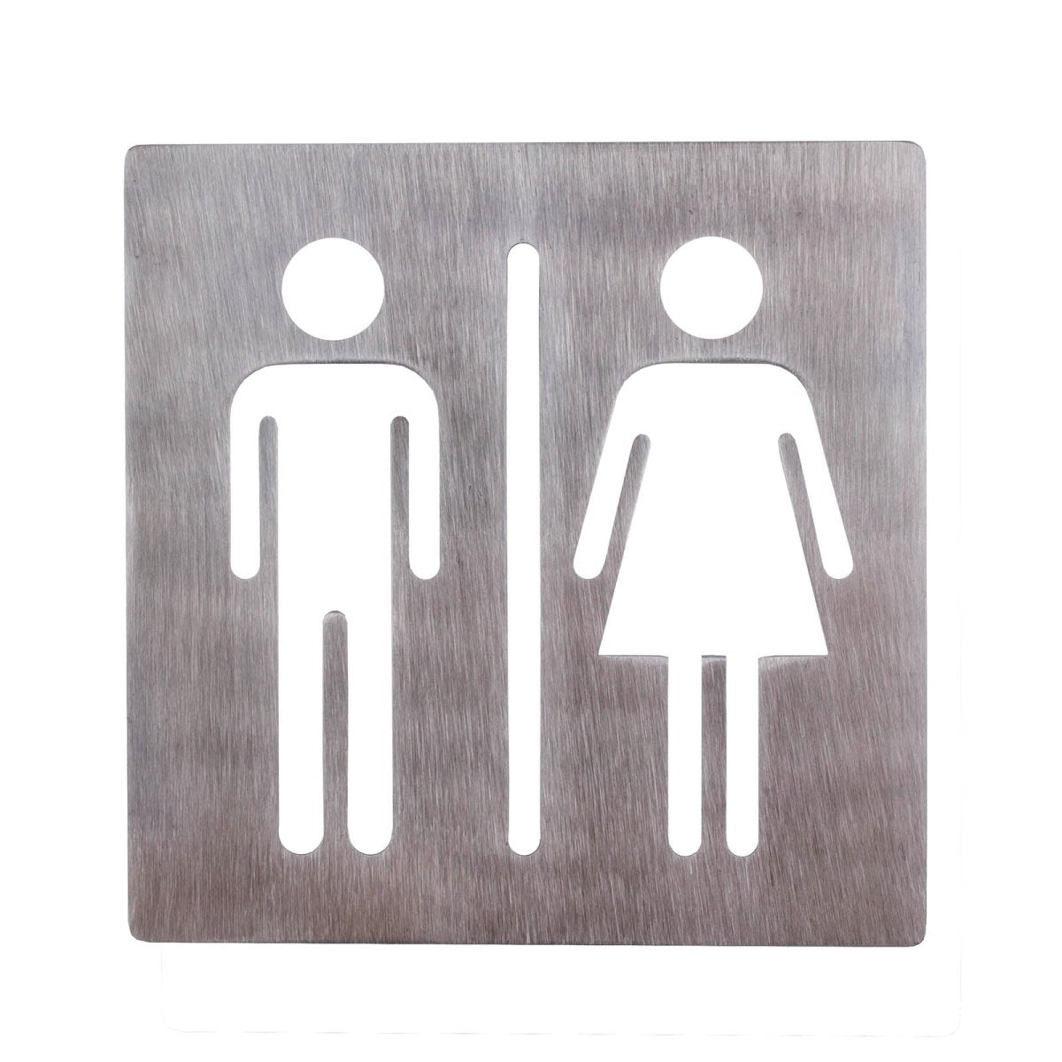 Stainless Steel Unisex Restroom Sign - 4" x 5" — Bar Products