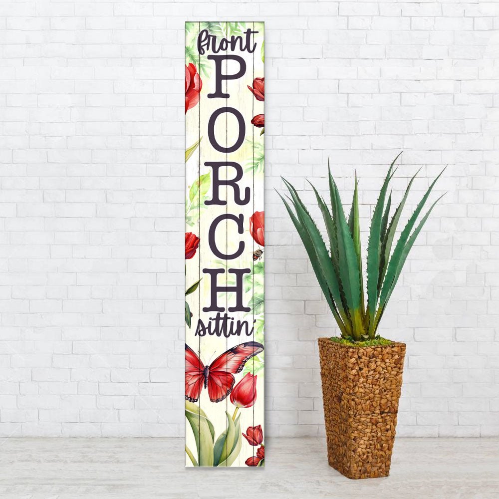 Vertical Porch Sign / Porch and Outdoor Decor / 8x46 Wooden Signs / Fr ...