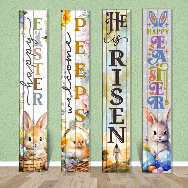 Vertical Porch Sign / Easter Collection Porch Signs / 8x46 Wooden Sign ...