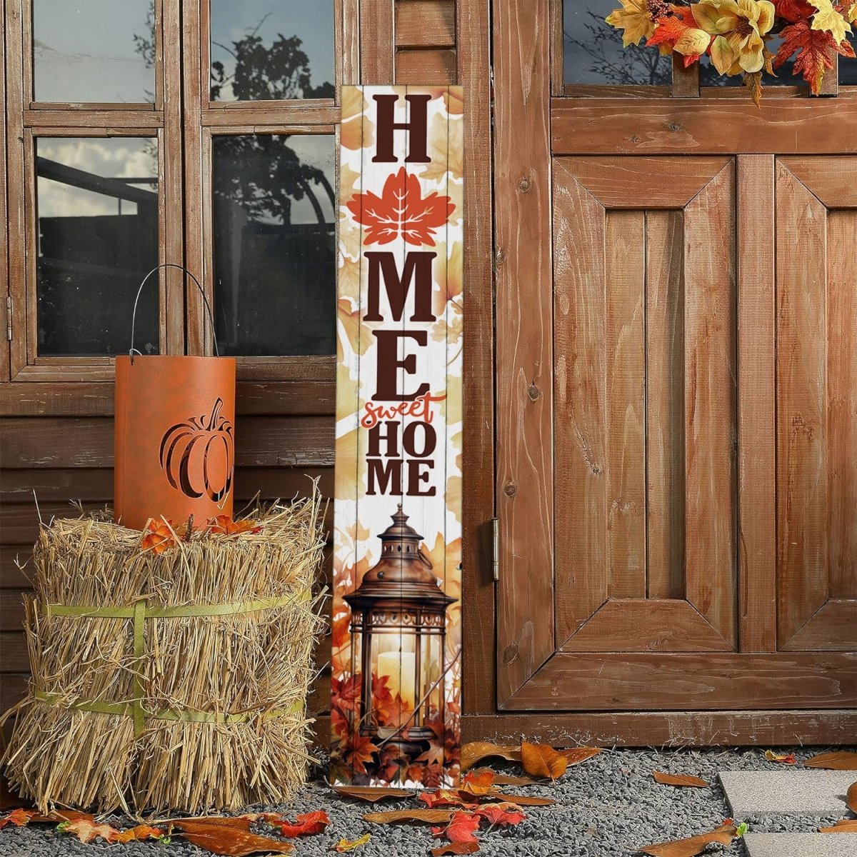 Vertical Porch Sign / Autumn Fall Collection Porch Signs / 8x46 Wooden ...