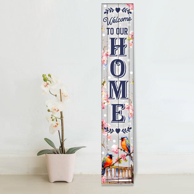 Vertical Porch Sign / Porch and Outdoor Decor / 8x46 Wooden Signs / We ...