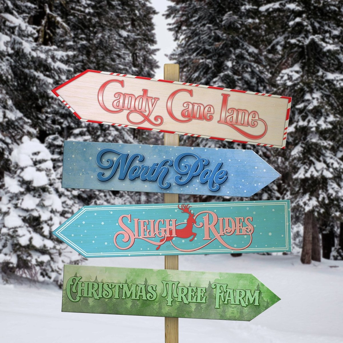 Christmas Wood Arrow Signs — Bar Products