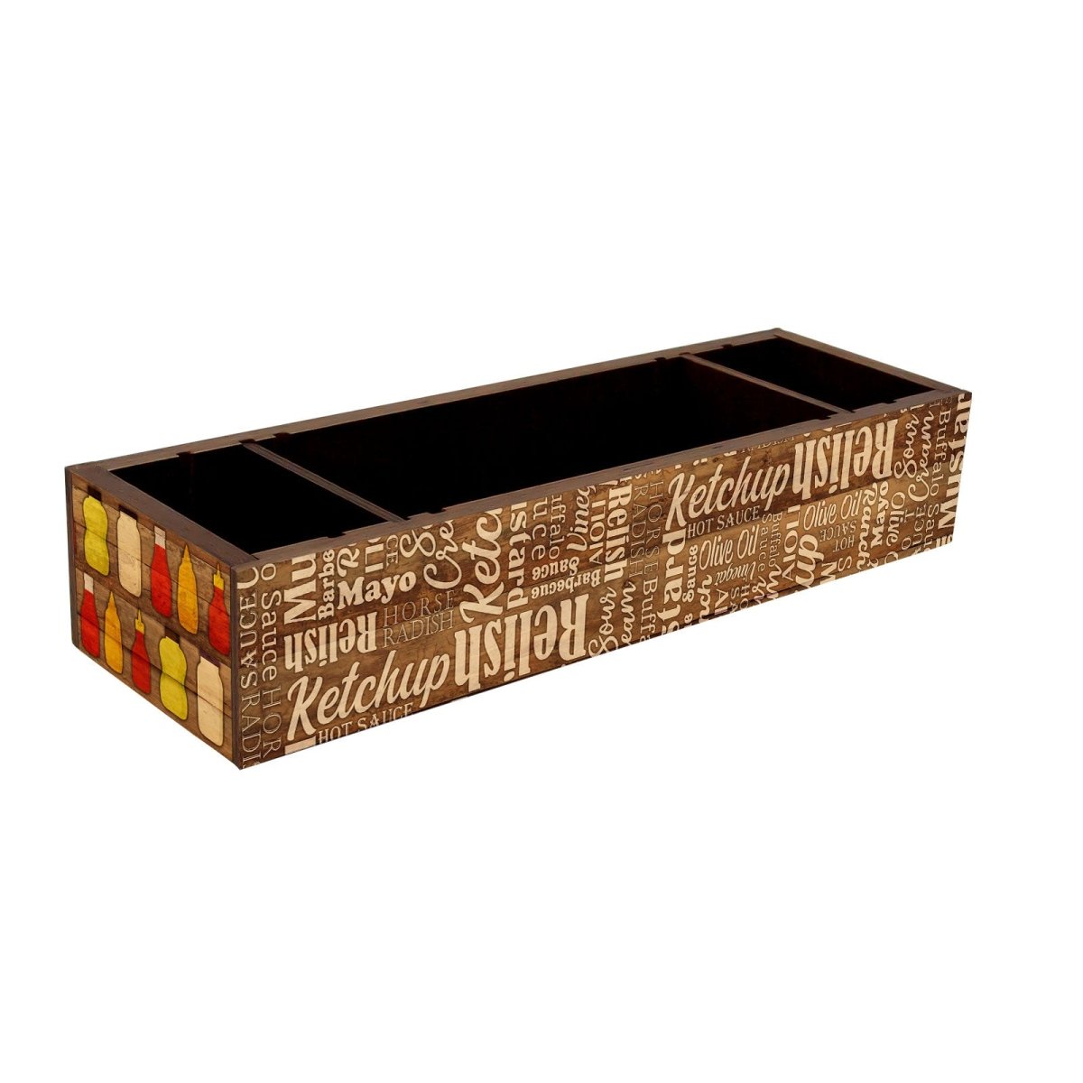Wooden Condiment Caddy - Condiment Design — Bar Products