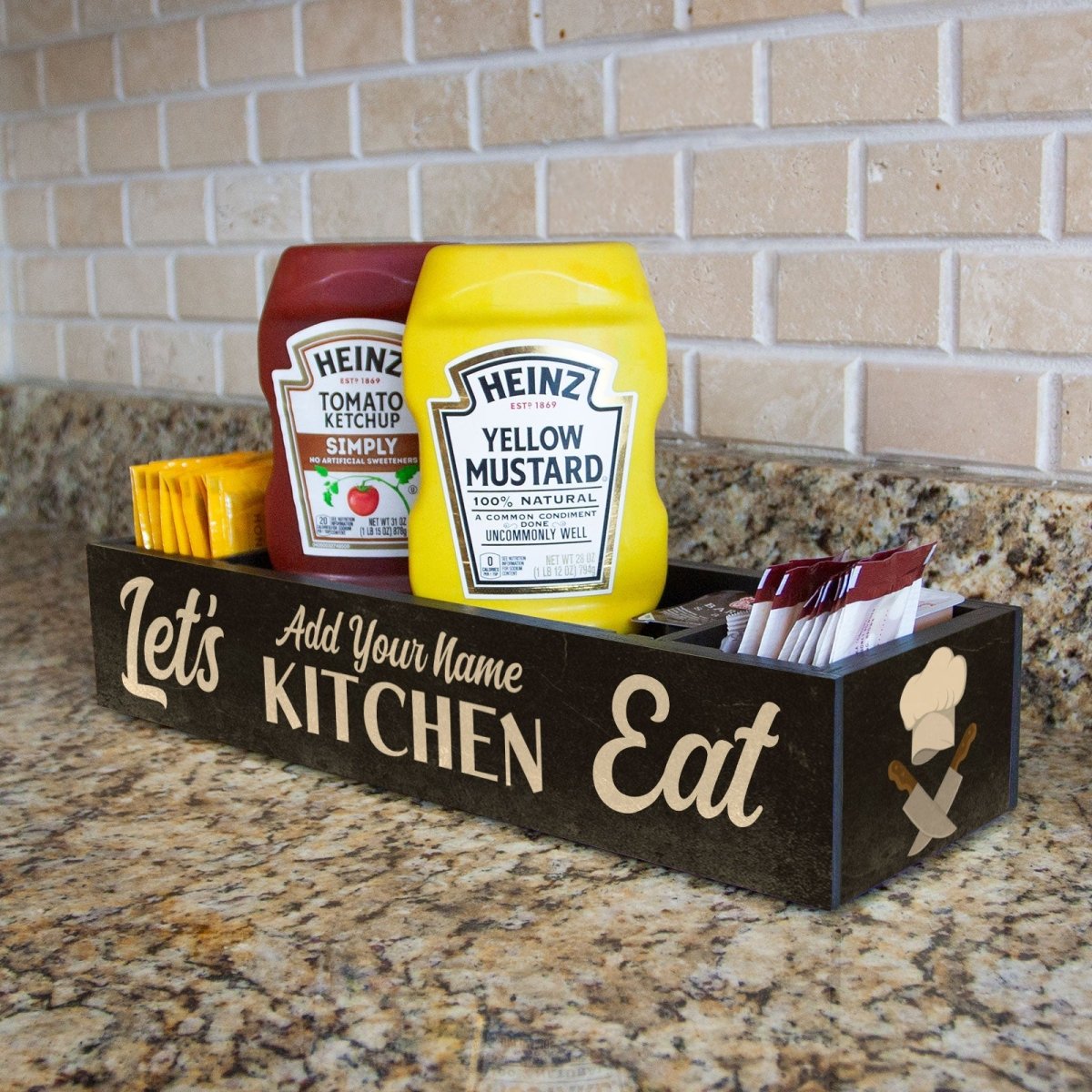 Custom Wooden Condiment Caddy - Kitchen — Bar Products