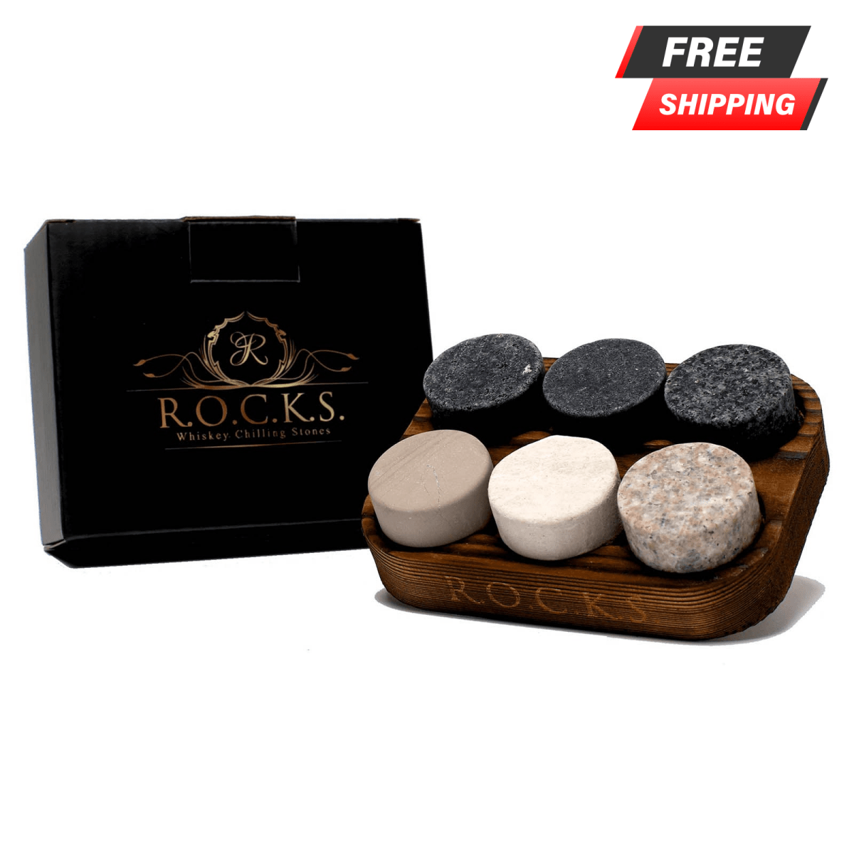 ROCKS Granite Whiskey Stones Gift Set — Bar Products