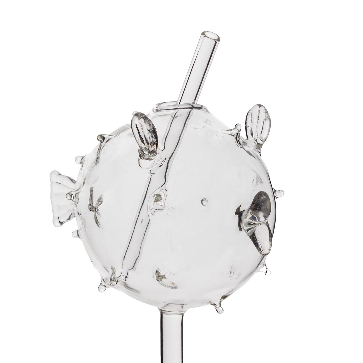 BarConic® Puffer Fish Glass w/straw - glassware — Bar Products