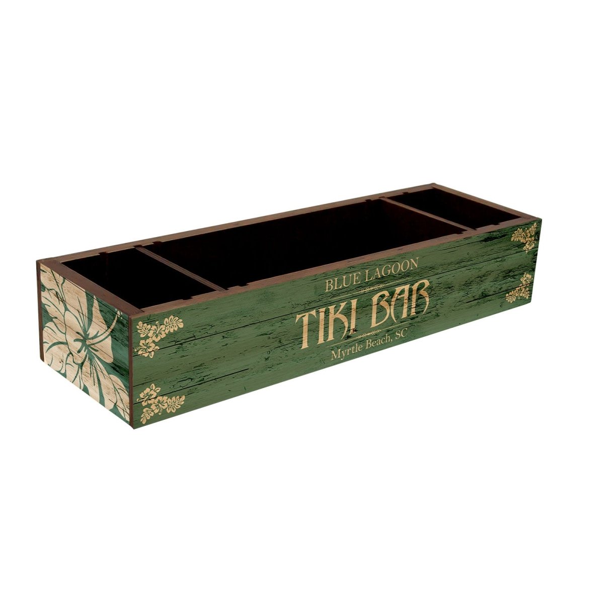 Custom Wooden Condiment Caddy - Tiki Bar — Bar Products