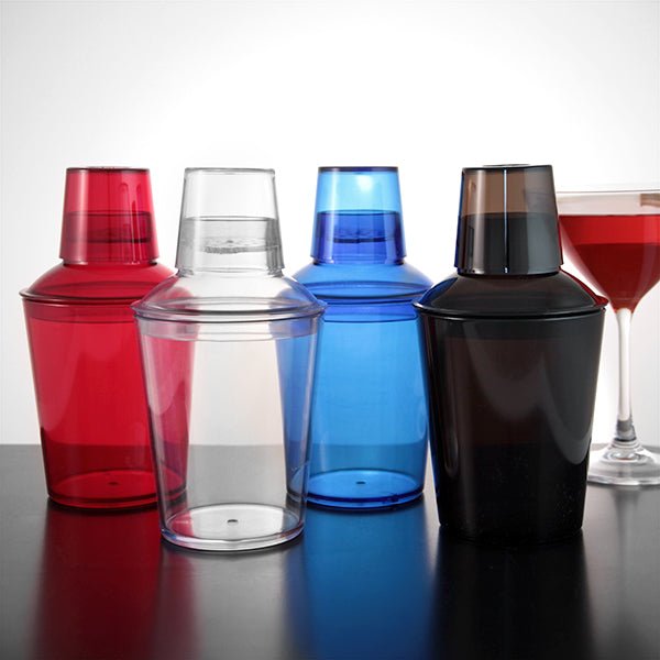 Plastic 3 Piece Cocktail Shakers - 18 ounce - Color Options — Bar Products
