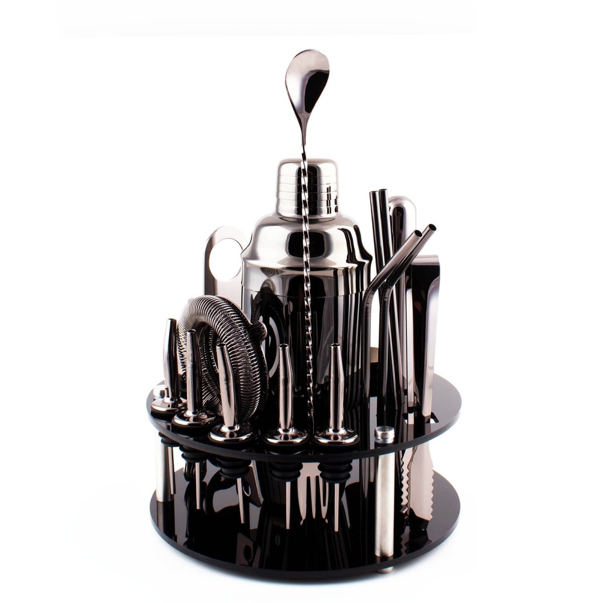Gunmetal Bar Tool Set With Stand - 17 piece Set — Bar Products