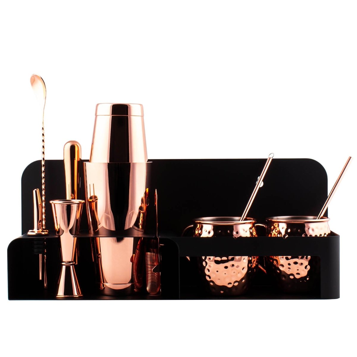 Wall Mount Bar Set - Copper Plated - 14 piece — Bar Products