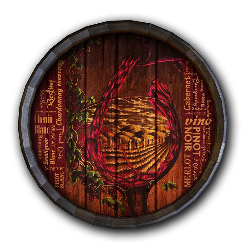 Vino Barrel Top Tavern Sign — Bar Products