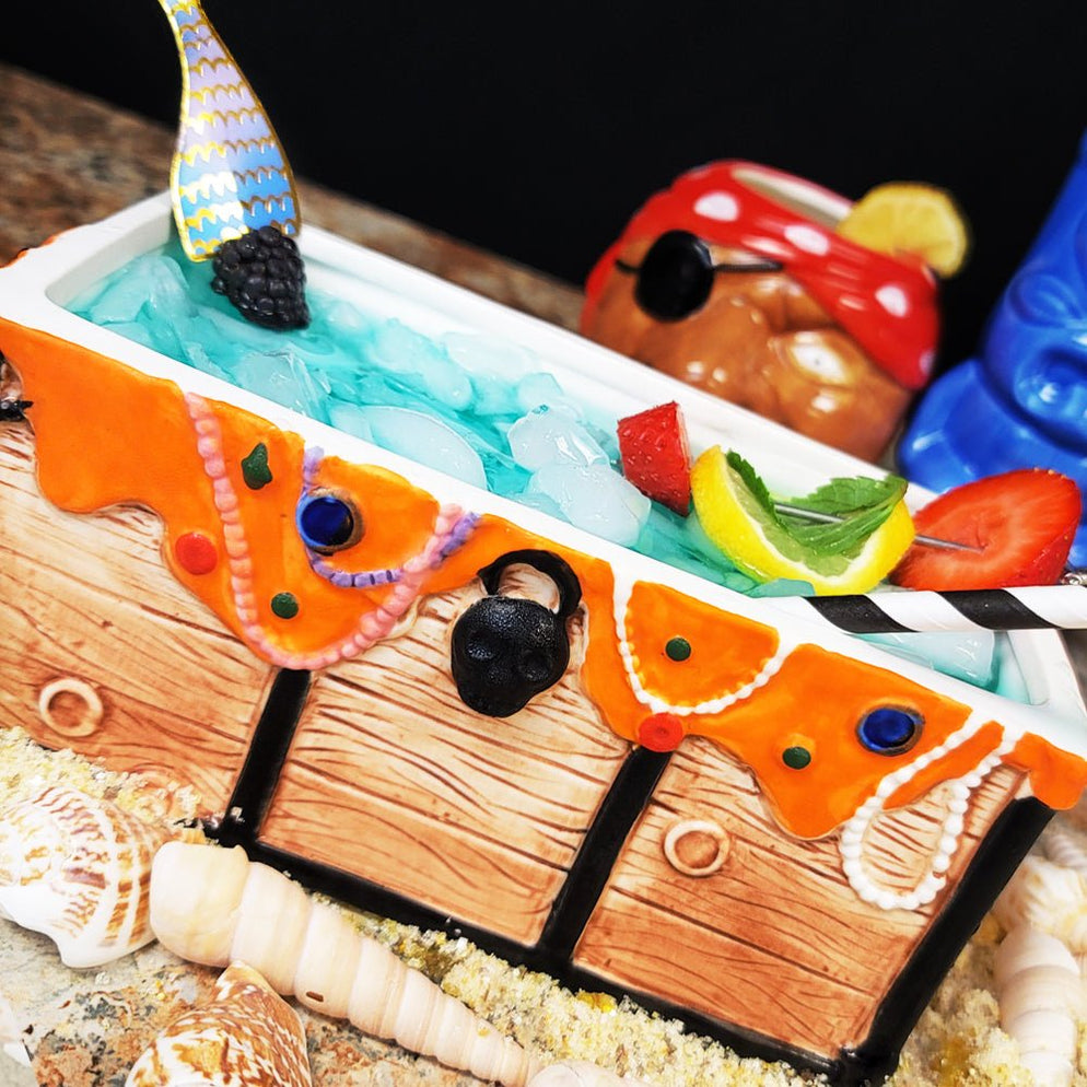 BarConic Tiki Drinkware - Treasure Chest - 26 Ounce — Bar Products