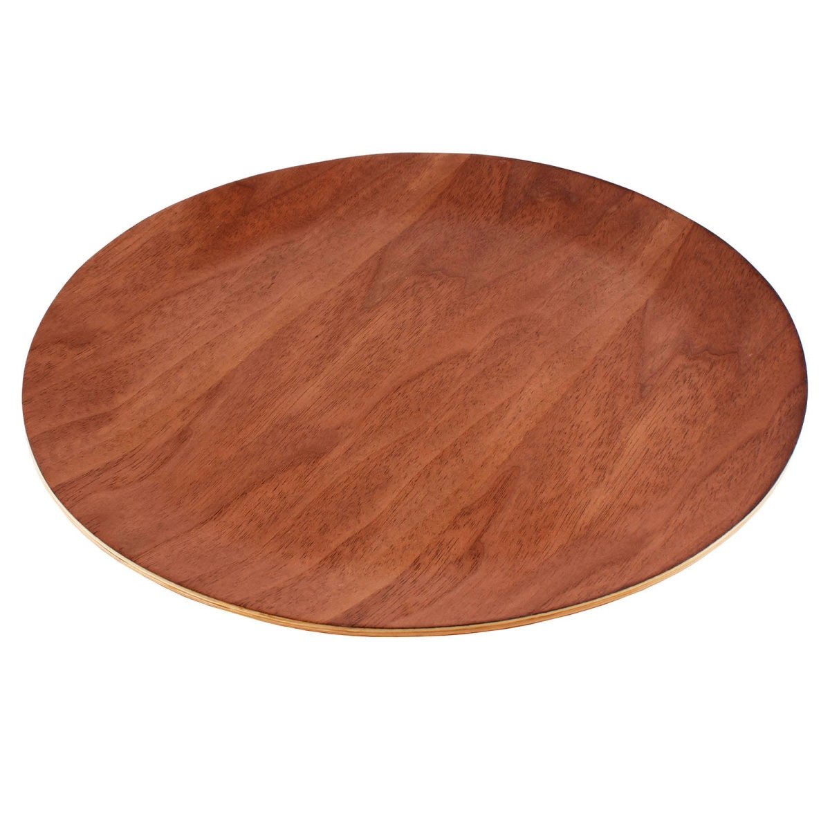 BarConic® Round Wood Tray - Walnut - 13 inch - Bar Products — Bar Products