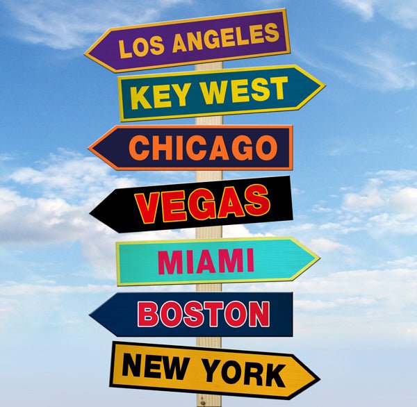 US City Wood Arrow Sign — Bar Products