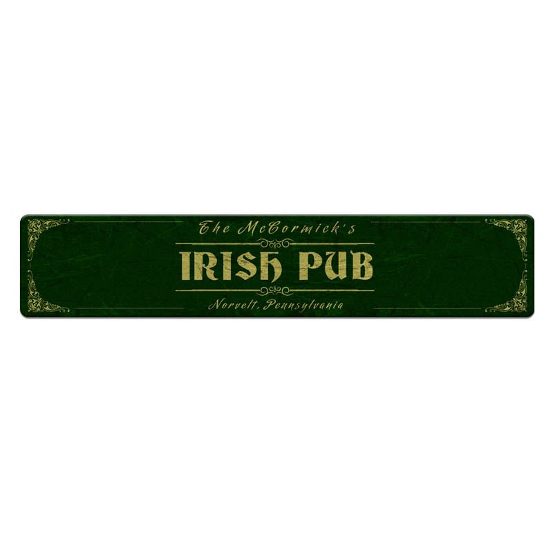 Custom Printed Bar Mat - Irish Pub - 20" x 4" — Bar Products