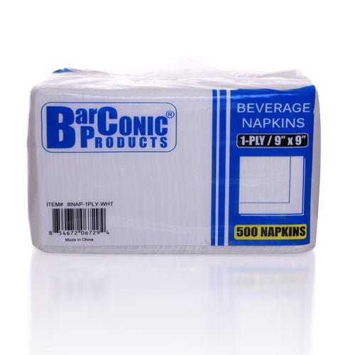 BarConic® White Beverage Napkins (Bev Naps) — Bar Products