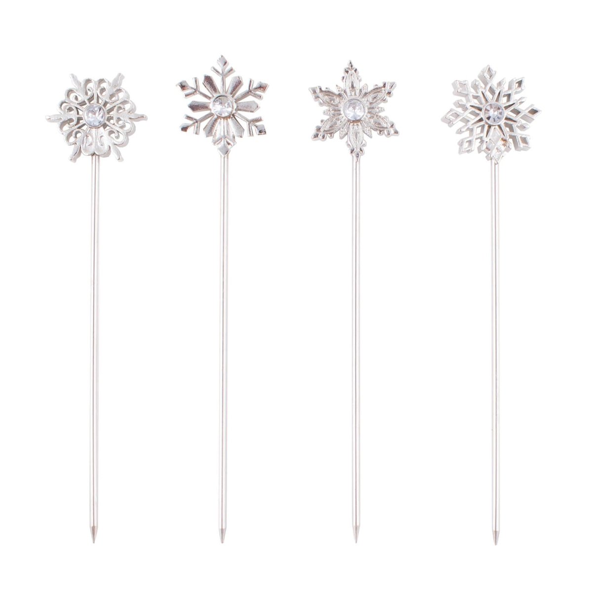 BarConic® Snowflakes Cocktail Picks - Set of 4 — Bar Products