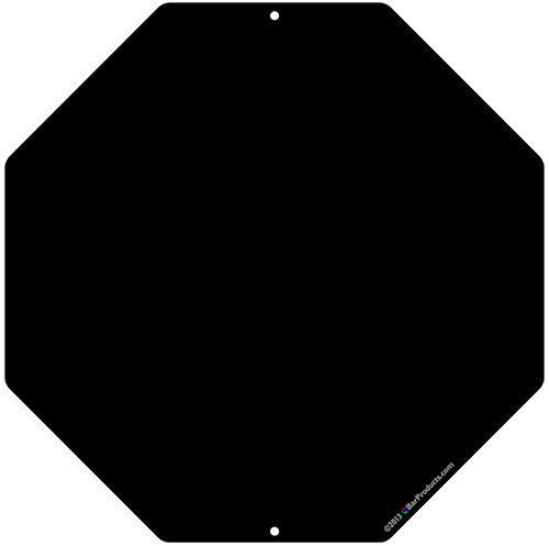 Kolorcoat™ Custom Octogon Metal Bar Sign - Black — Bar Products