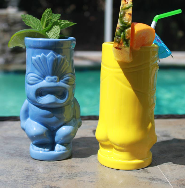BarConic® 12 oz Tiki Drinkware – Yellow — Bar Products