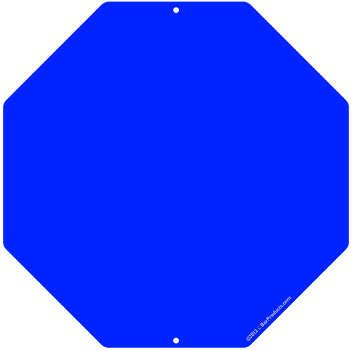 Kolorcoat™ Custom Octagon Metal Bar Sign - Blue — Bar Products
