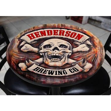 CUSTOMIZABLE Wooden Table Top - Skull & Bones - Two Sizes Available ...