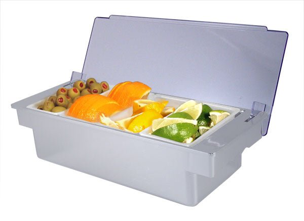 Condiment Holder / Fruit Tray - 4 Pint Compartment - Chrome — Bar Products