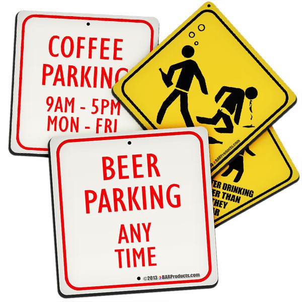 Street Signs Foam Kolorcoat™ Coaster - 3.5 inch Square — Bar Products