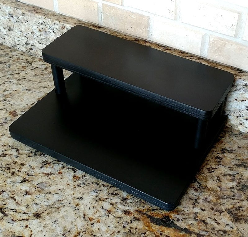 Counter Caddies™ - Black Straight Shelf - Liquor/Wine Bottle Display ...