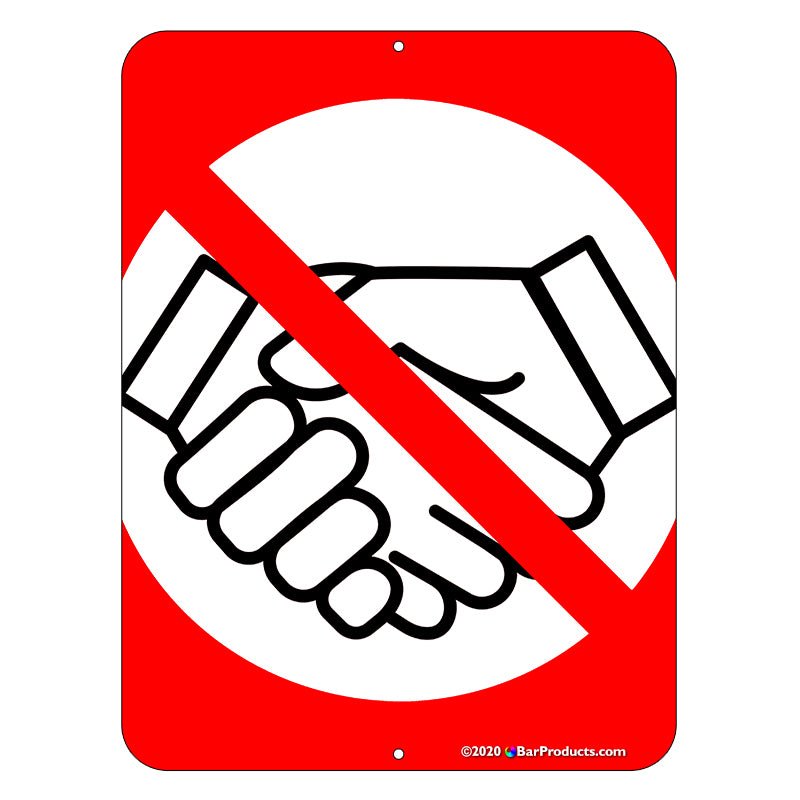 Metal Sign Kolorcoat™ - No Hand Shaking - 9X12 — Bar Products