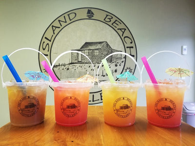32 oz Plastic Rum Buckets with Custom Sticker — Bar Products