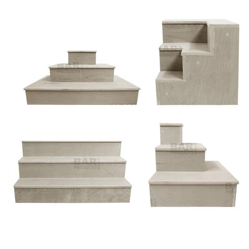 MixMaster™ 3 Tier Incremental Wooden Liquor Bottle Shelf Displays - Na ...