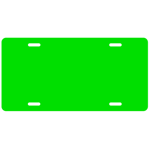 Custom License Plate - Green — Bar Products