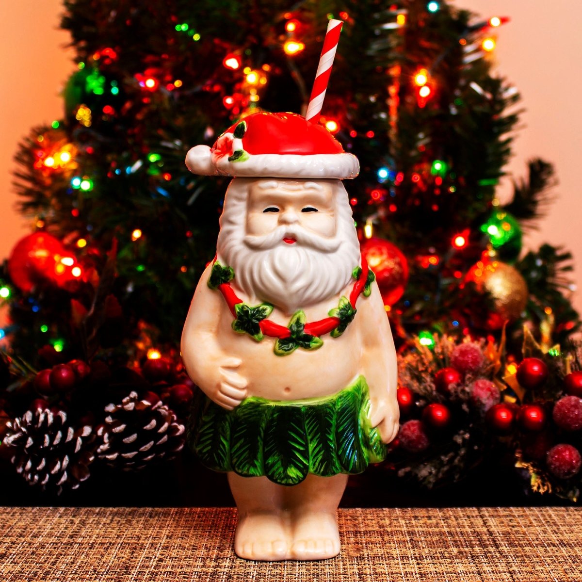 BarConic® Tiki Drinkware - Hula Claus - 14 ounce — Bar Products