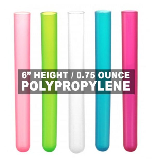 Tube SHOTZ® / Test Tube Shooters - Unbreakable Polypropylene - Pack of ...
