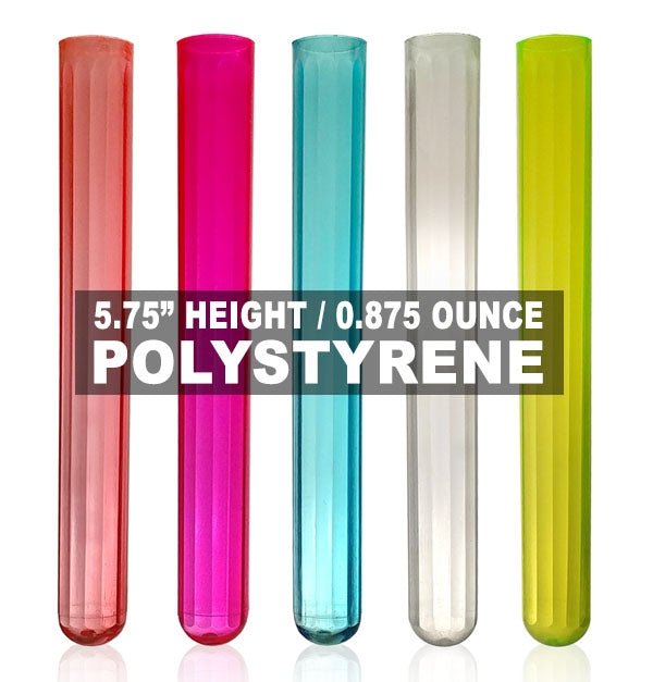 Tube SHOTZ® / Test Tube Shooters - Polystyrene Crystal Cut - Pack of ...